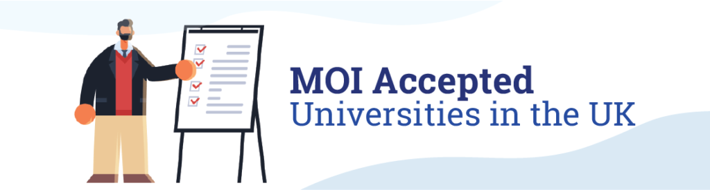 MOI accepted university in UK for September 2026 Intake